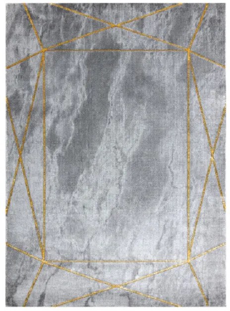 Dywany Łuszczów, Kusový koberec Emerald 1022 grey and gold, 140x190, šedá, chodba / předsíň
