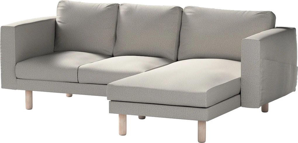 Potah na pohovku IKEA Norsborg 3-místná se šezlongem barva šedá látka pletený vzor