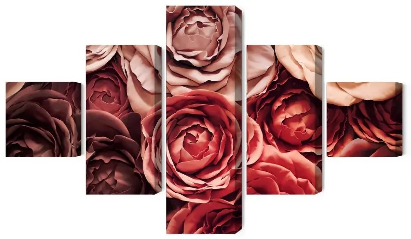 Vícedílný obraz Barevné Květiny Zblízka 3D Nedostatek Nedostatek Plátno Canvas 150x90