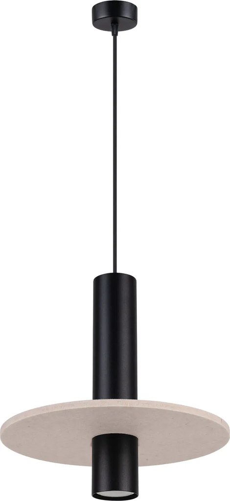 Sollux Lighting Závěsná lampa PELTA 1 černá/béžová