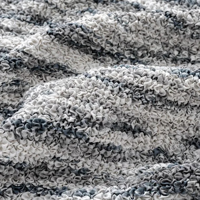 Bielastické potahy OCEANO NOVÉ šedo-modré židle s opěradlem 2 ks (45 x 45 x 50 cm)