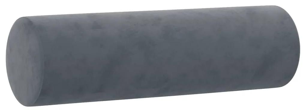3místná pohovka s polštáři tmavě šedá 180 cm samet - Default Title