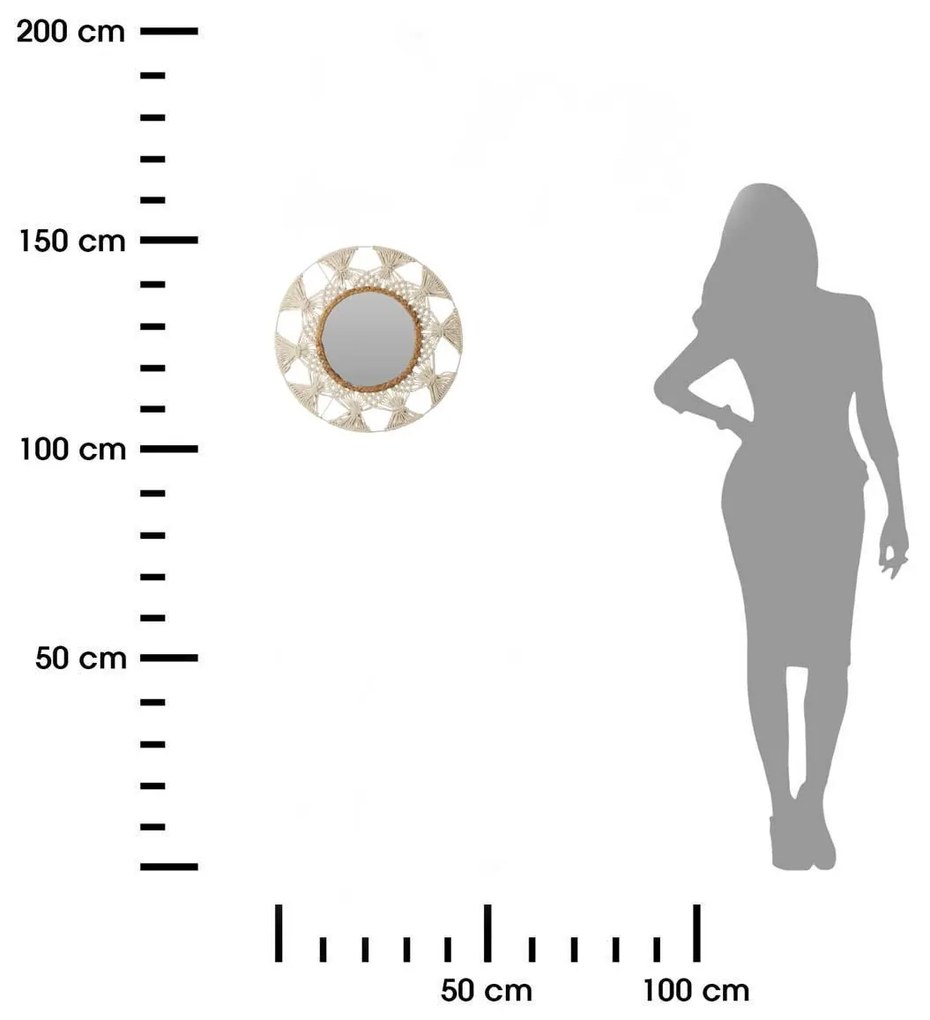 Zrcadlo Boho1, hnědé/béžové