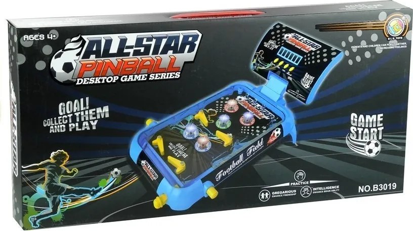 LEAN Toys Postřehová hra Pinball Flipper se světelnými efekty, 53 cm