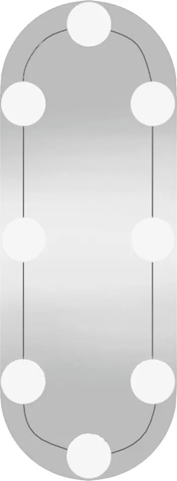 Nástěnné zrcadlo s LED osvětlením 15 x 40 cm sklo oválné 3189158
