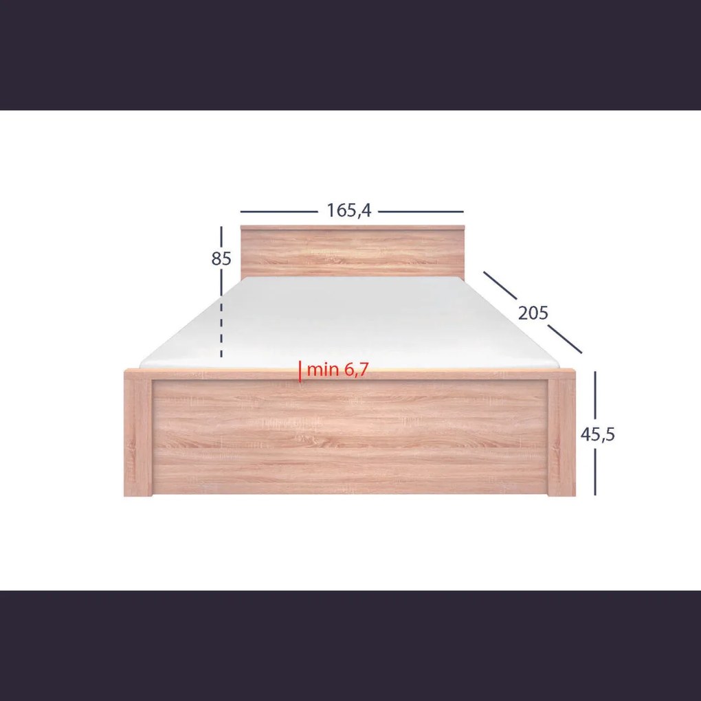 Postel 160x200 dub sonoma Norton