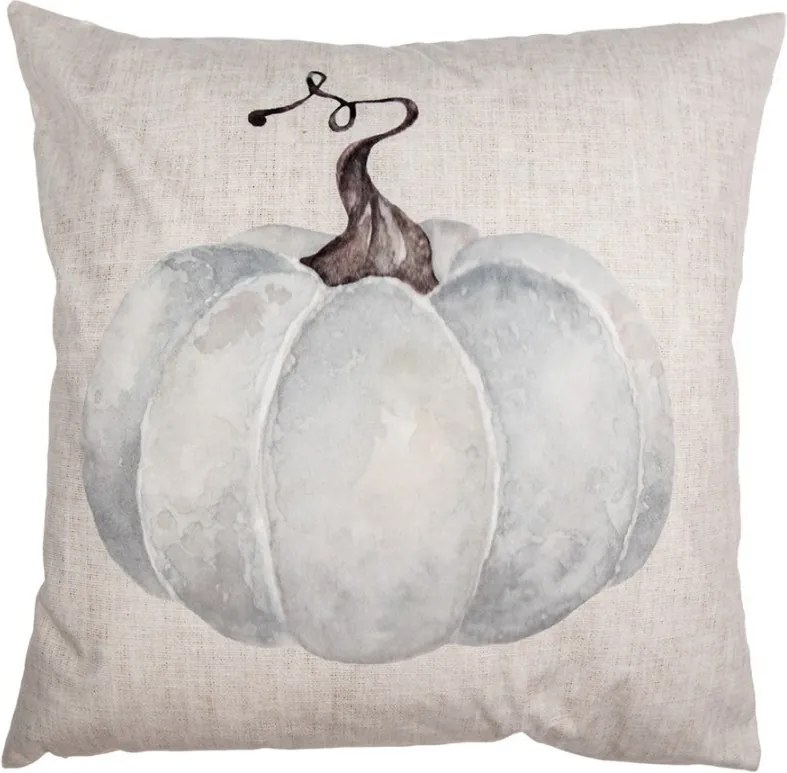 Béžový dekorativní polštář s dýní Country Style Pumpkin - 45*45*4 cm