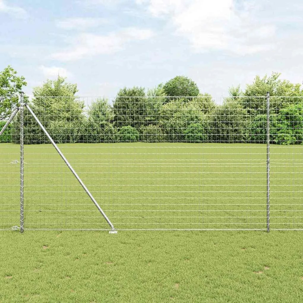 Venkovní euro plot s hroty 10 x 1,6 m Pozinkovaná ocel Stříbrná 3350731