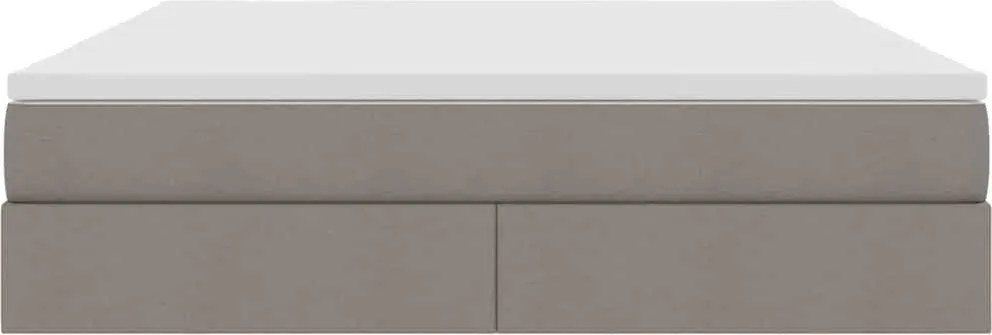 Postel s úložným prostorem a matrací Taupe 180 x 200 cm 3370245