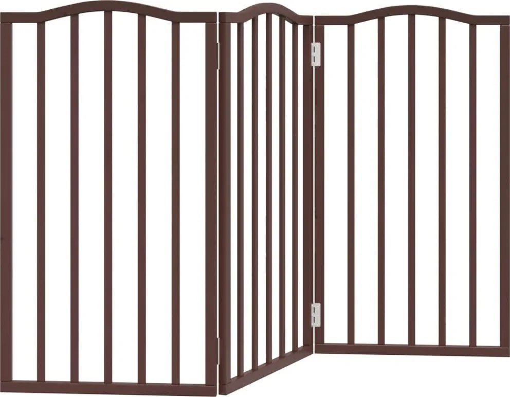 vidaXL Zábrana pro psy skládací 3 panely 150 cm topolové dřevo [352230] Barva: Černá