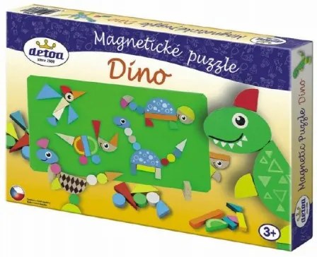 Detoa Magnetické puzzle Dinosauři v krabici 33x23x3,5cm