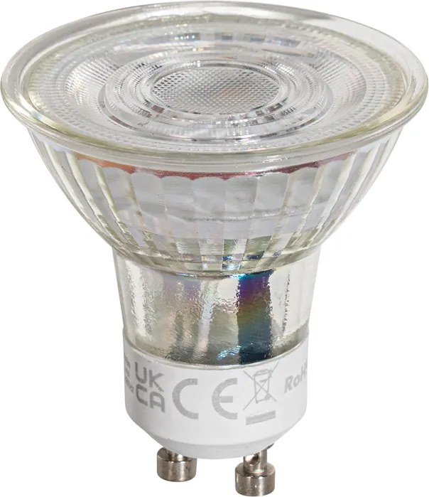Sada 5 čirých stmívatelných LED žárovek GU10 50mm 4,5W 365 lm 2700K
