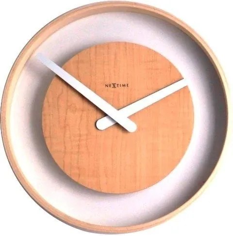 Designové nástěnné hodiny 3046 Nextime Wood Loop 30cm