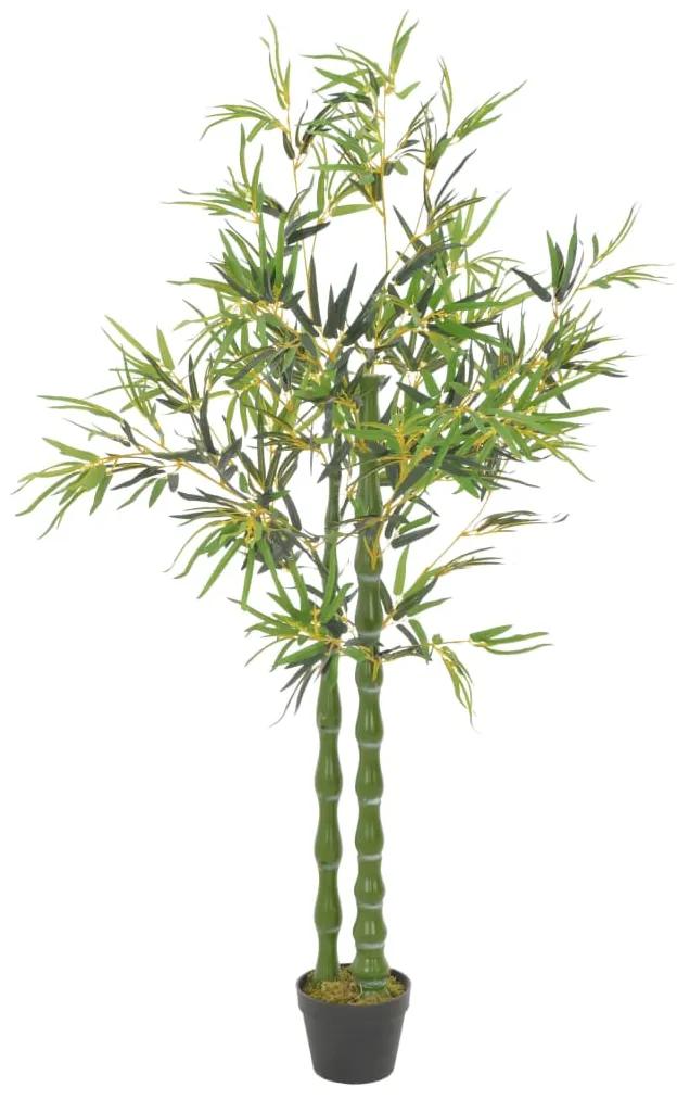 280191 vidaXL Umělá rostlina bambus s květináčem zelená 160 cm
