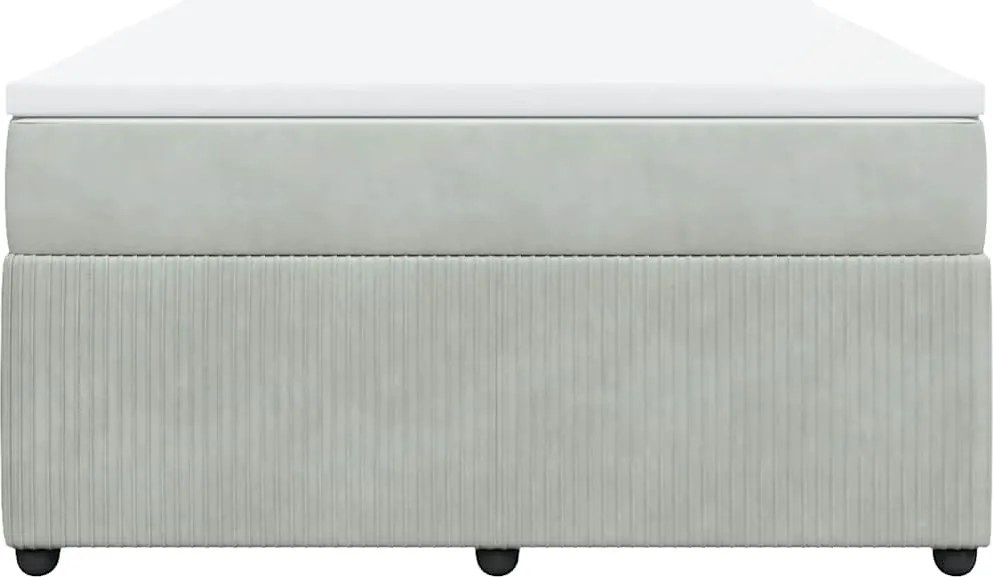 Box spring postel s matrací světle šedá 140x190 cm samet 3285638