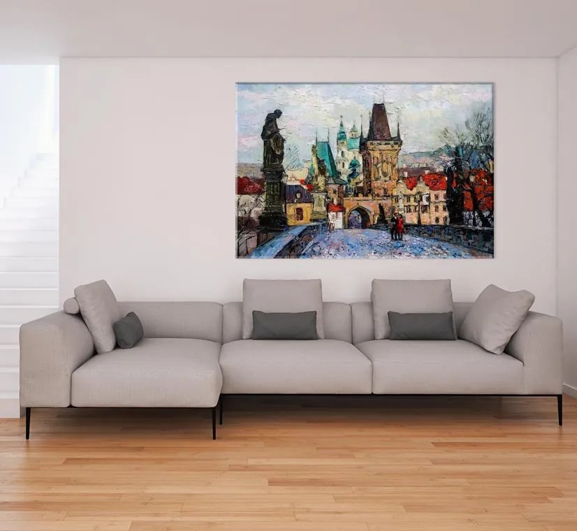 Reprodukce Praha Karlův most Velikost (šířka x výška): 45x30 cm