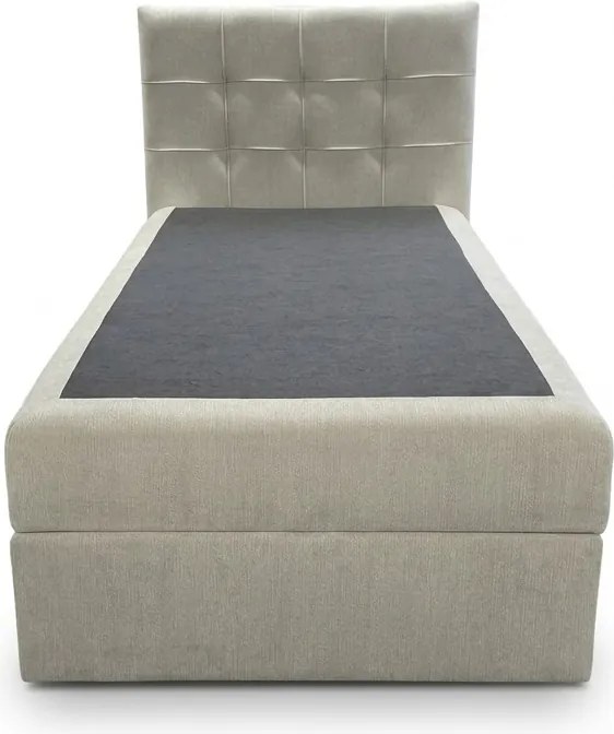 Čalouněná postel boxspring DIRELIS VIBE 90x200 cm krémová Matrace: Matrace Bonell pružinová