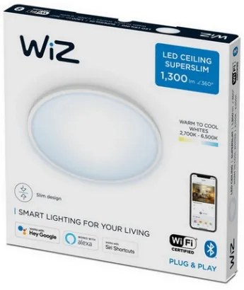 LED stropní svítidlo WiZ Super Slim 14W 2700-6500K bílá