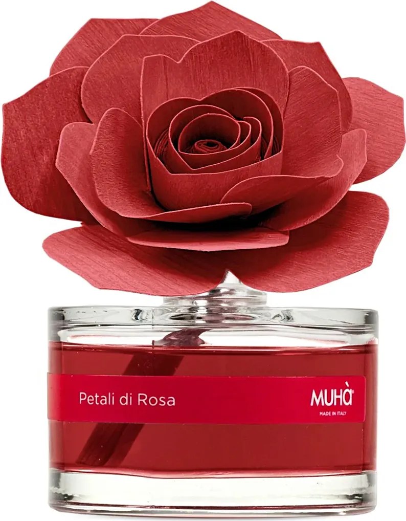Muhà Rose difuzér s dřevěnou růží Petali di Rosa Objem: 200 ml