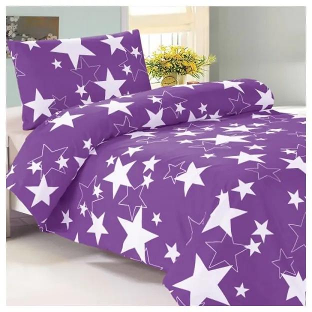 Bavlněné povlečení - fialové - hvězdy | BIANO