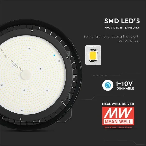 LED Stmívatelné průmyslové svítidlo High Bay LED/500W/230V 4000K IP65 černá
