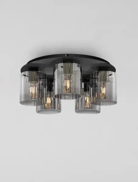 Černo designové stropní svítidlo Mirbi 5