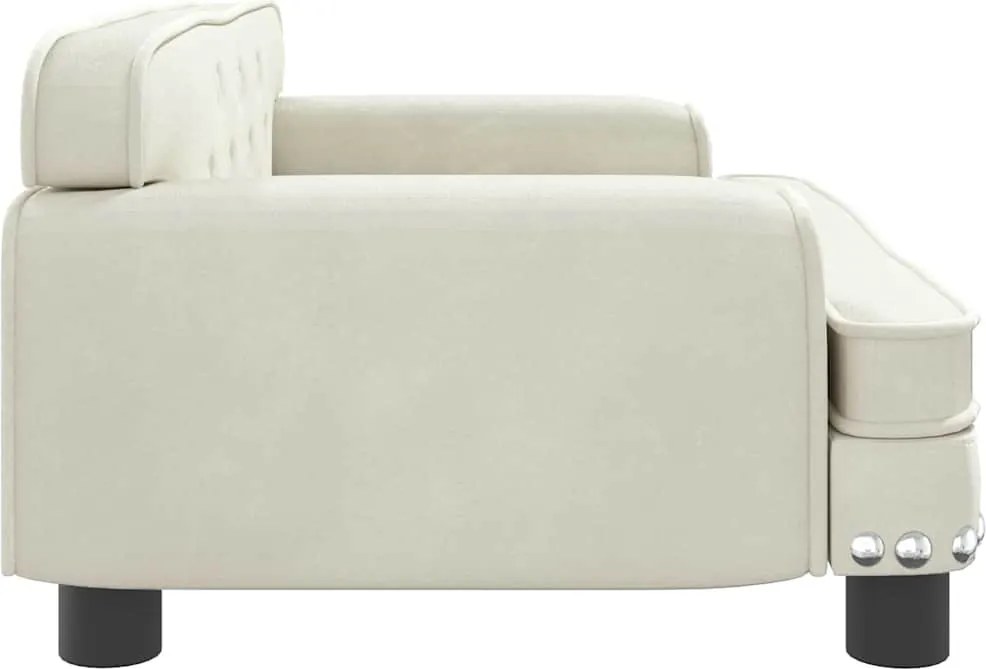 Pelíšek pro psy krémový 70 x 45 x 30 cm samet 171888
