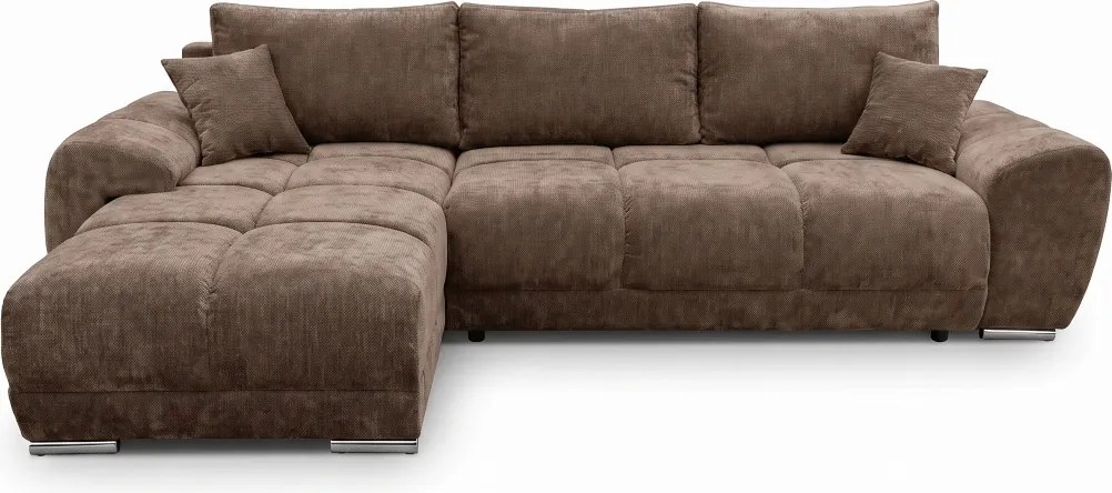 Rohová rozkládací sedací souprava do L ELLINI, 290 cm, s úložným prostorem Barva látky Vibe: Krémová (Vibe 03)