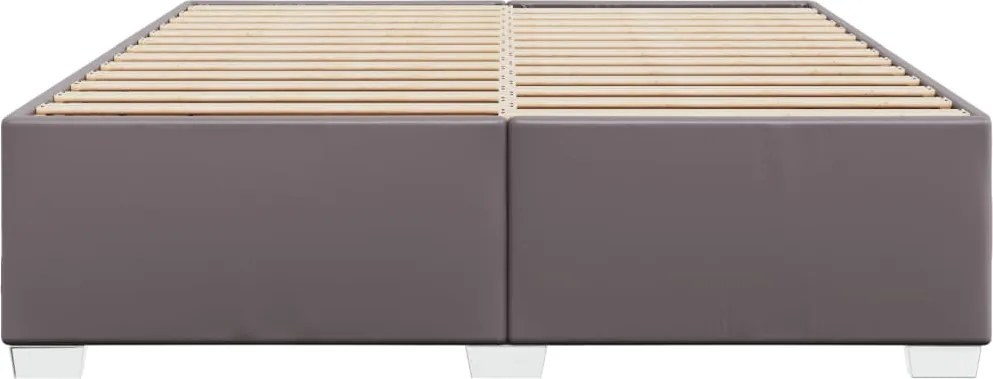 Rám postele šedá 200 x 200 cm umělá kůže 3284574