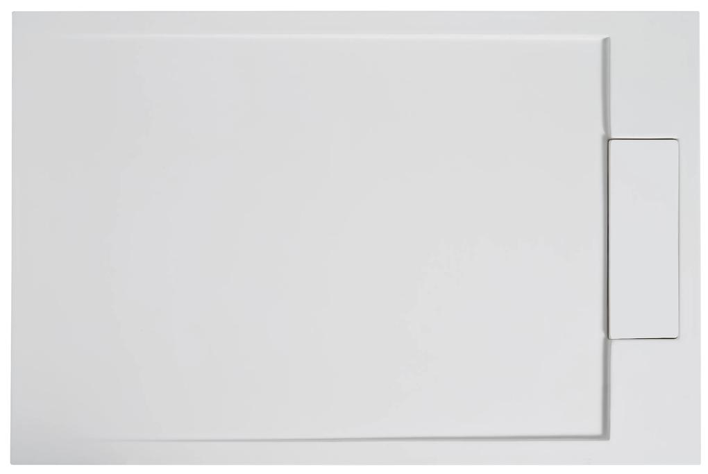 CERANO - Sprchová vanička z litého mramoru obdélníková Loro - bílá matná - 120x90 cm
