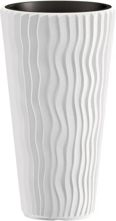 Prosperplast Květináč mrazuvzdorný SANDY SLIM vysoký, pr. 40 cm - barva bílá (S449) DPSP400-S449