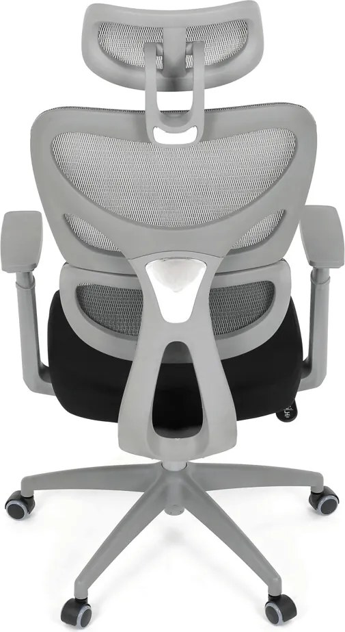 Ergonomická kancelářská židle RENEE - šedá síťovina / černá látka