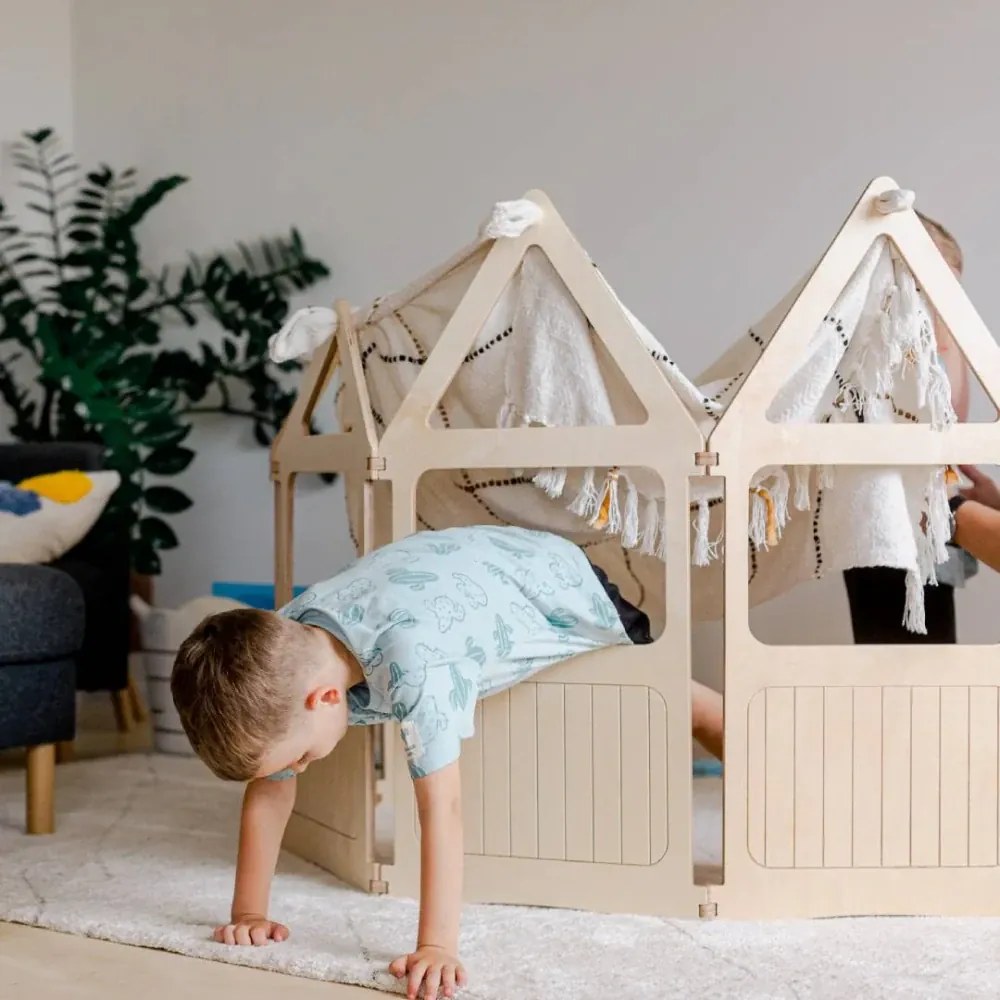 Cikcak domeček skládací, dřevěný (Montessori ZigZag House)