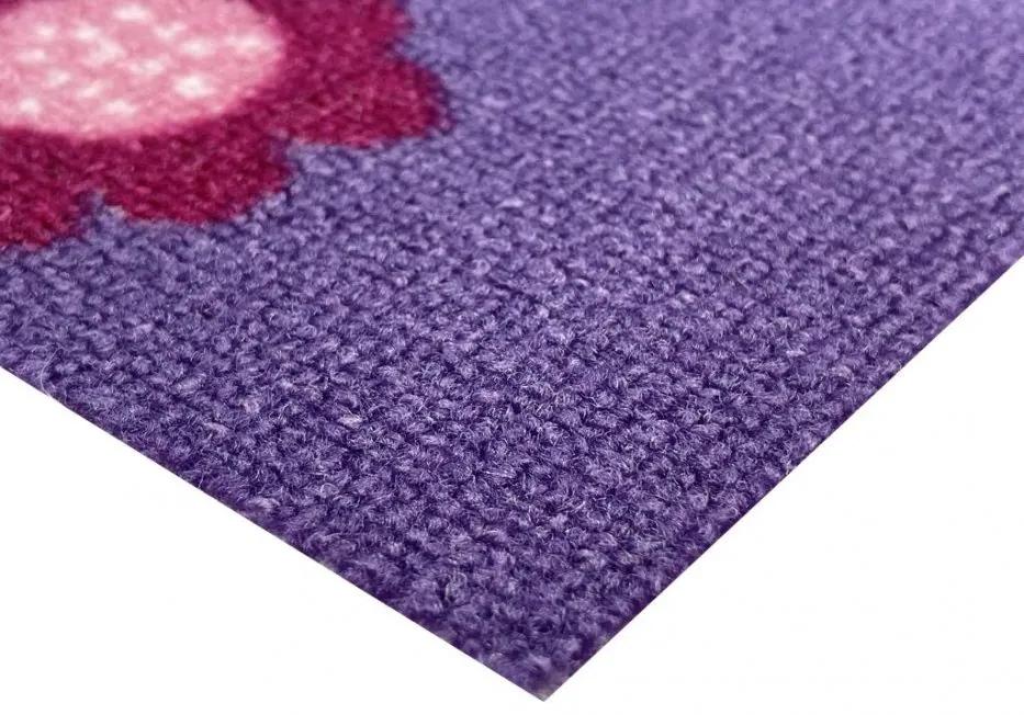 Vopi Dětský koberec Motýlek 5291 fialový 80 x 120 cm