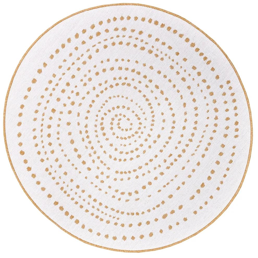 NORTHRUGS - Hanse Home koberce Kusový koberec Twin-Wendeteppiche 105786 Ochre kruh – na ven i na doma - 140x140 (průměr) kruh cm