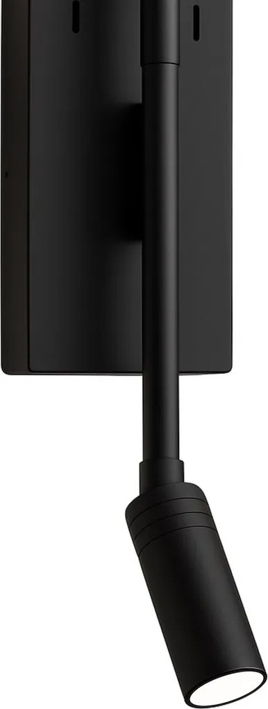 Nástěnné svítidlo Torch, 1x černé kovové stínítko + 1x LED 3w, b