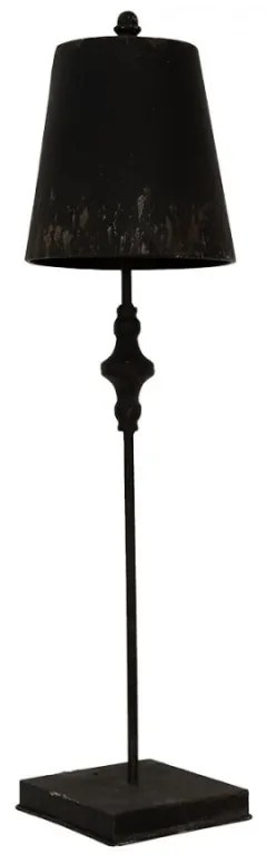 Černá stolní lampa s odřením Nikolaas – 20x75 cm