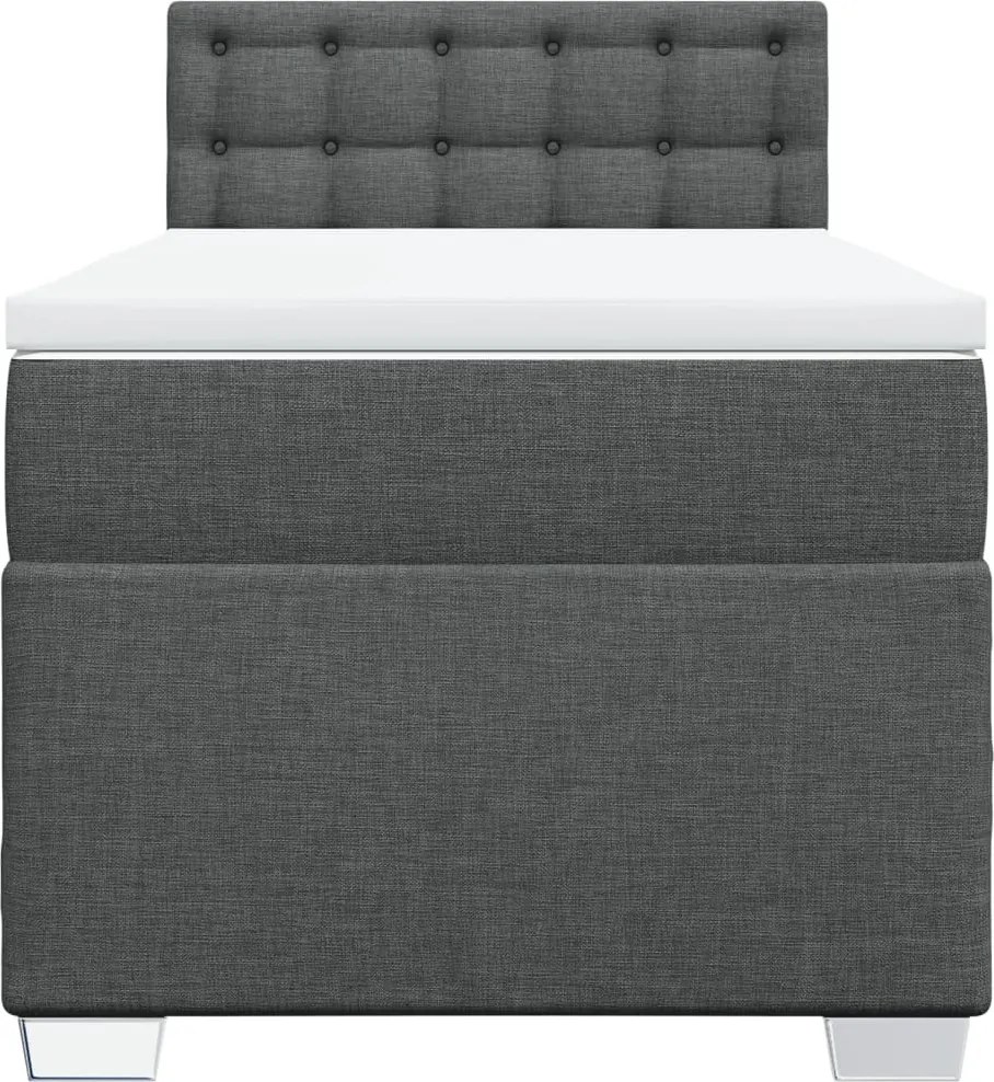 Box spring postel s matrací tmavě šedá 90x190 cm textil 3285758