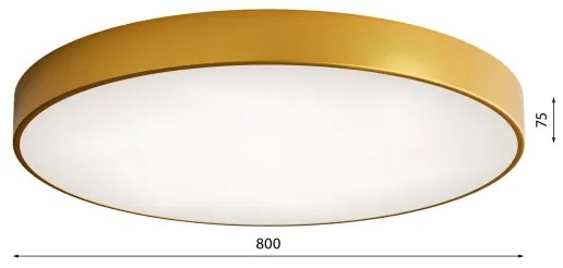 LED Stropní svítidlo CLEO LED/96W/230V 4000K pr. 80 cm zlatá