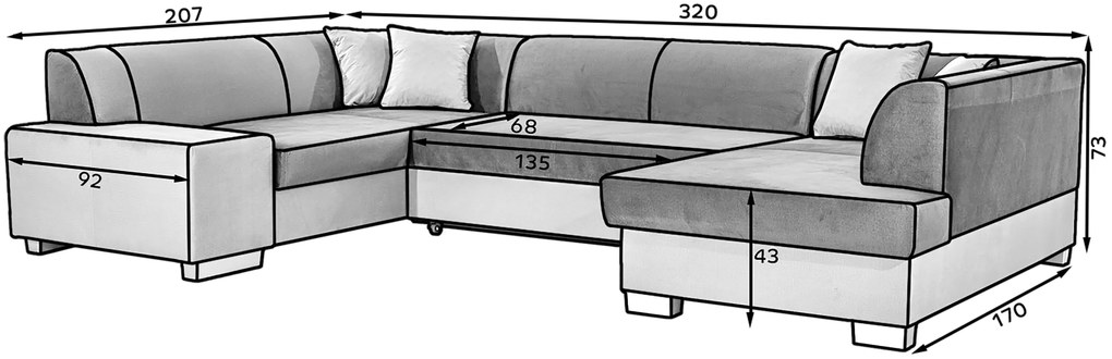 Eltap Sedací souprava Havana Materiál a barva potahu: Mat Velvet 68 - červená, Orientace: levá
