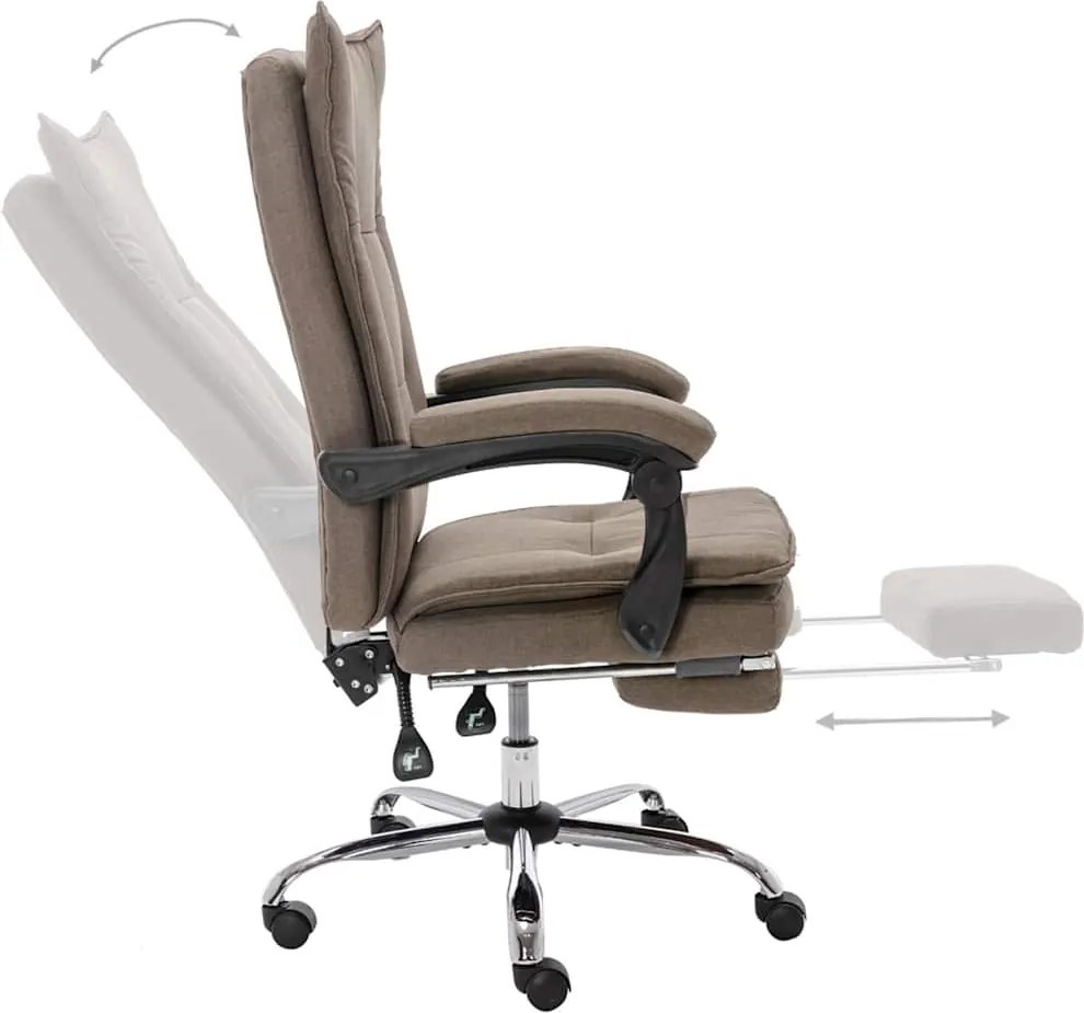 Kancelářská židle taupe textil 20367