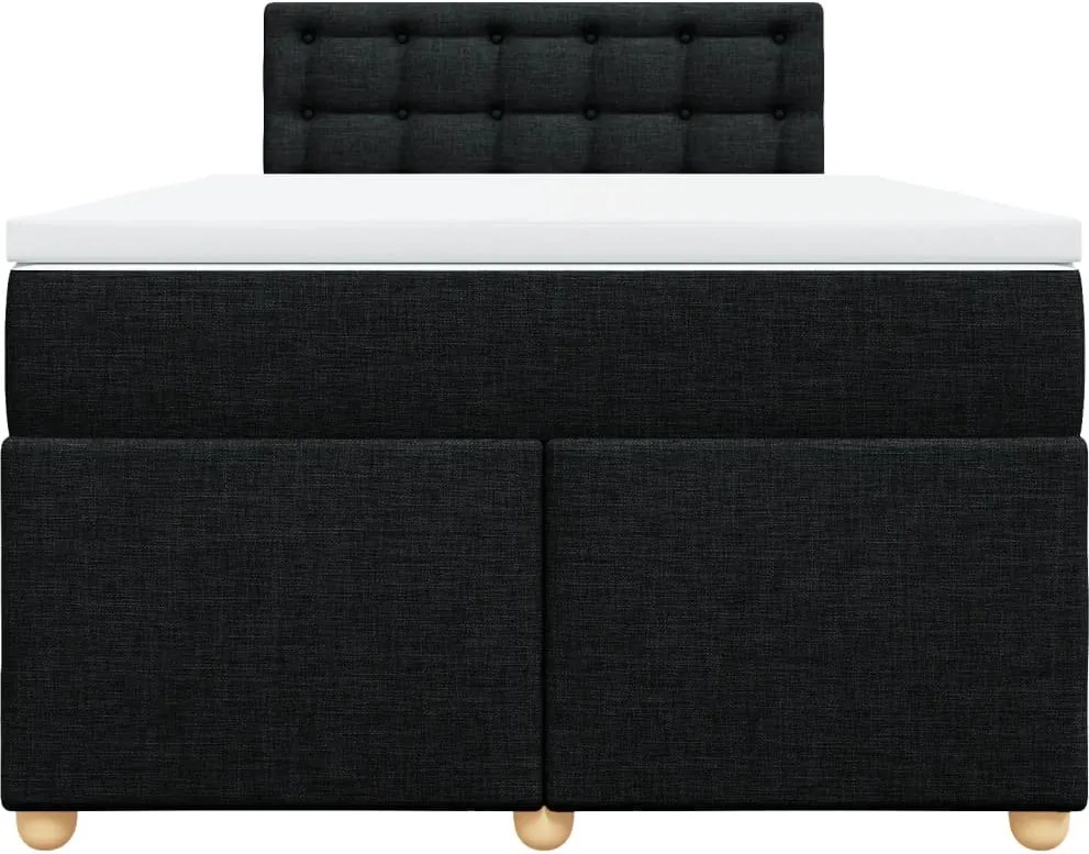 Box spring postel s matrací černá 120x200 cm textil 3286663