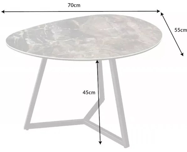 Massive home | Konferenční stolek MARVELOUS TAUPE 70 CM keramika