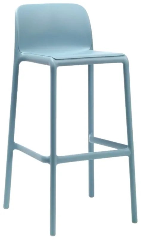 OnaDnes -20% Nardi Světle modrá plastová barová židle Faro 76 cm