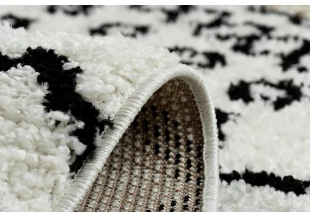 Kusový koberec Shaggy Safi smetanově bílý 60x250cm