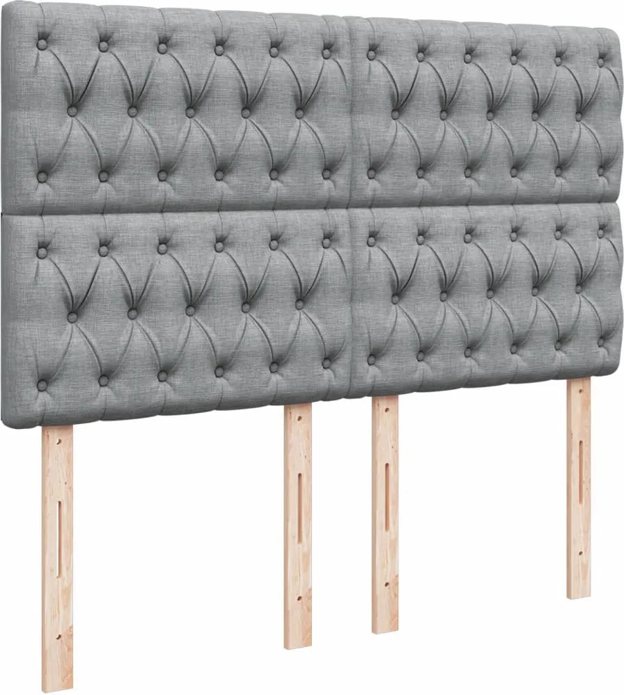 Box spring postel s matrací světle šedá 160 x 200 cm textil 3291338