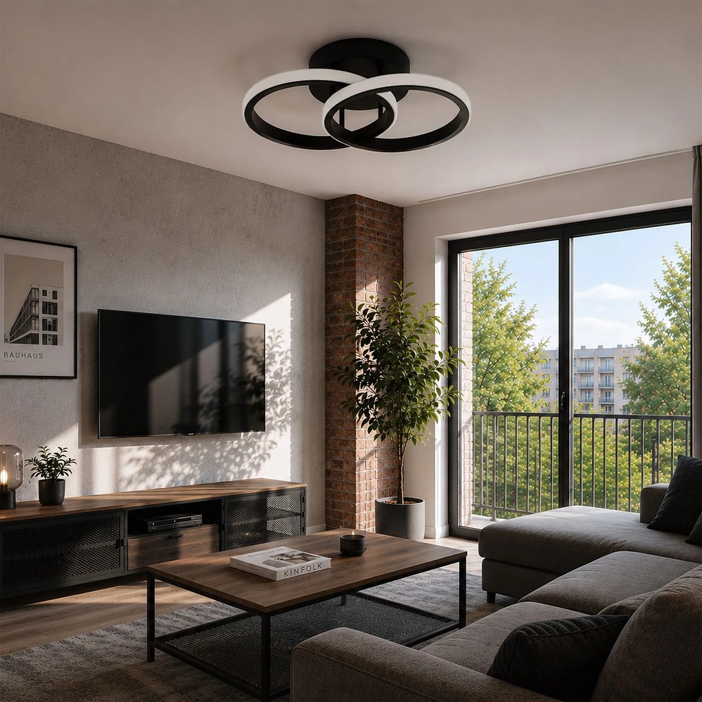 Toolight Rea, Stropní LED svítilna LHJ121-C Černé, OSW-03275