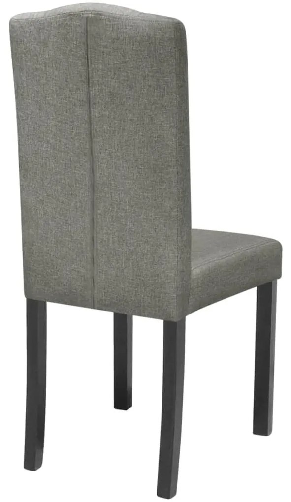 Jídelní židle 2 ks šedé textil - Default Title