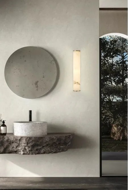 Searchlight 61185-1GO Stmívatelné nástěnné LED svítidlo MARBLE IP44, ZLATÉ