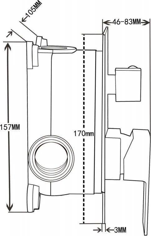 Mexen Uno DR02 podomítkový sprchový set, zlatá, 71435DR02-50